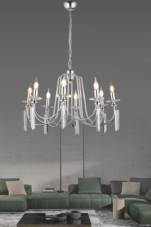 Kontes 8'Li Klasik Salon Oturma Odası Avize 5889-N12-7Z-CS
